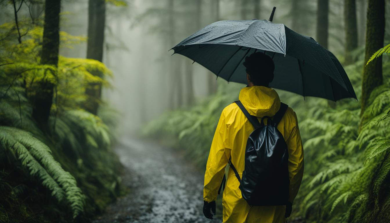 How to backpack safely in rainy conditions